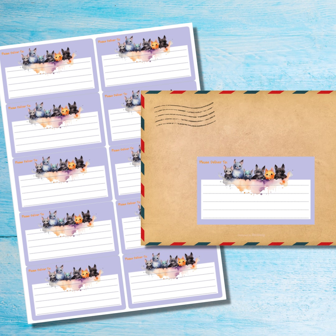 Bat Line-up Self Adhesive Please Deliver To.. Labels, 10 Labels per ...