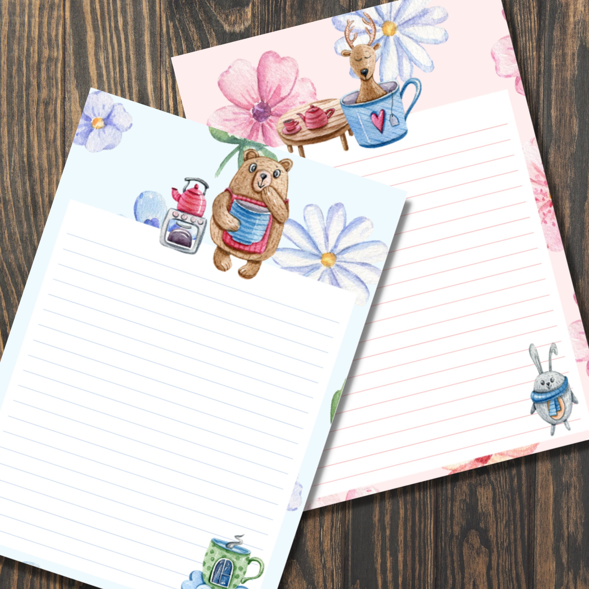 Stationery Pen pal supplies Stationery lined letter sheets Cute ...
