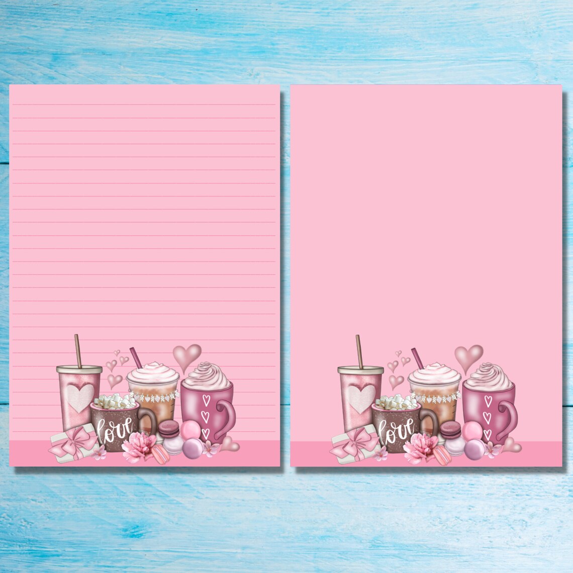 Love Coffee A5 Letter Writing Paper, Pen Pal Supplies, Stationery Lined ...