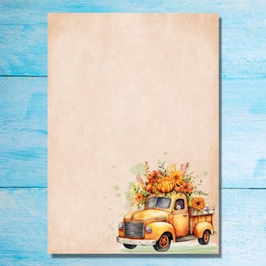 Autumn Truck A5 Letter Writing Paper, Pen Pal Supplies, Stationery ...