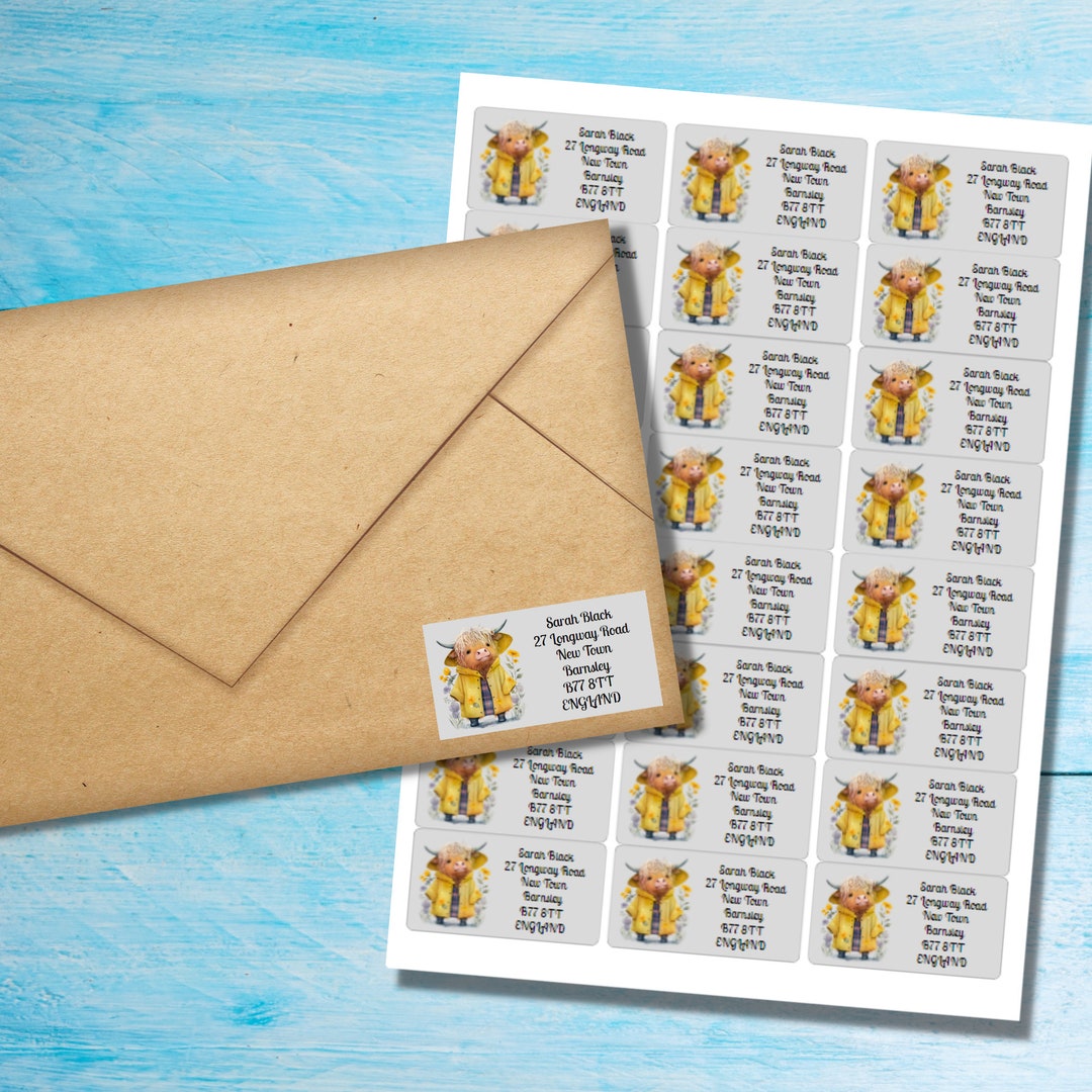 Cloudy Days Self Adhesive Return Address Labels, 24 Labels per Sheet ...
