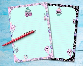 Halloween Witch and Spooky Haunted House Stationery Writing - Etsy