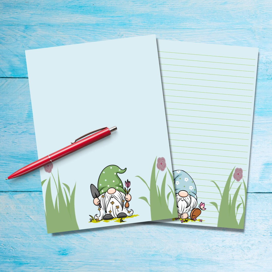 Garden Gnomes A5 Letter Writing Paper Pen Pal Supplies - Etsy