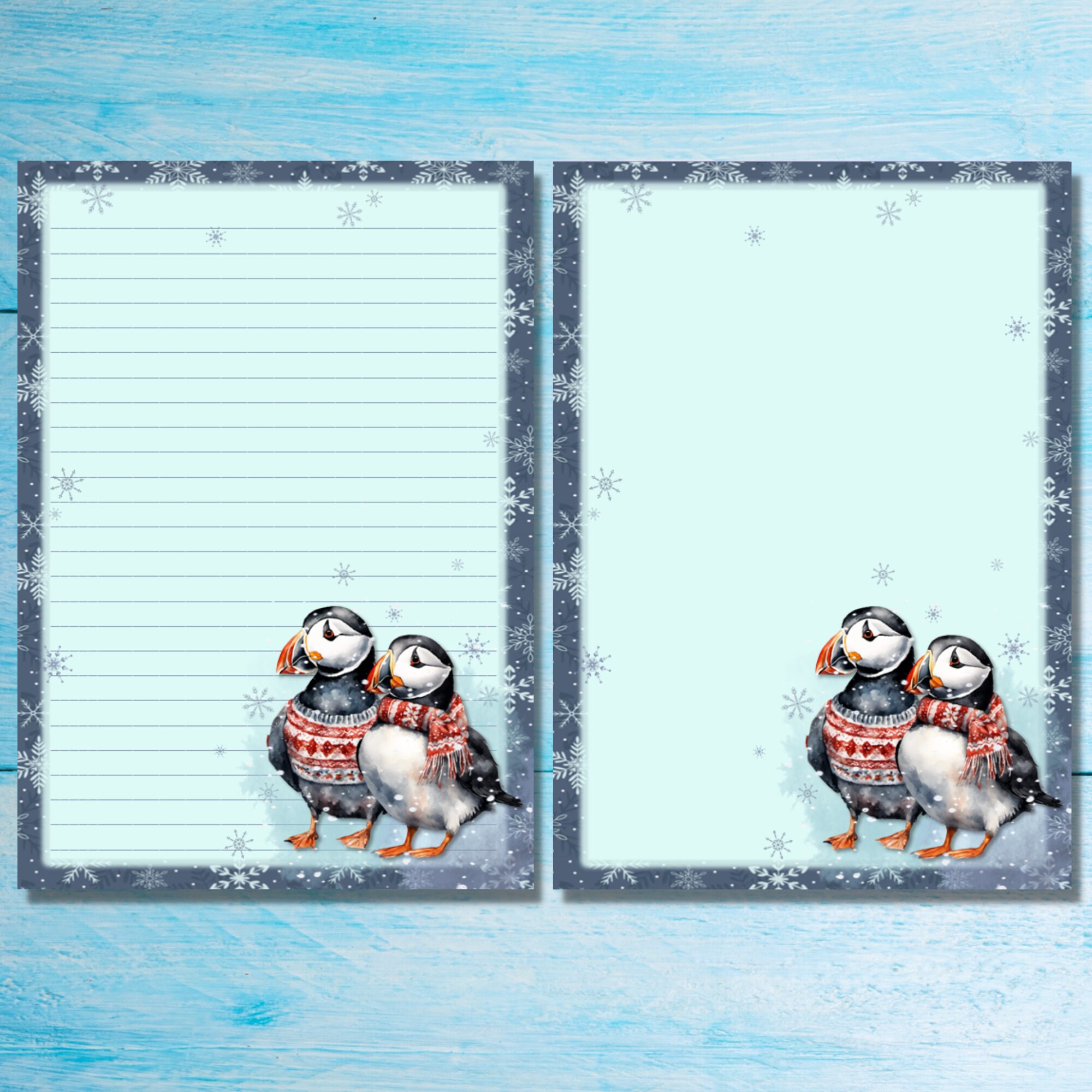 Winter Puffin A5 Letter Writing Stationery Set, Spooky Penpal Supplies ...