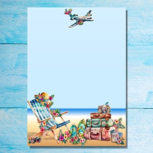 Summer Holidays A5 Letter Writing Paper, Pen Pal Supplies, Stationery ...