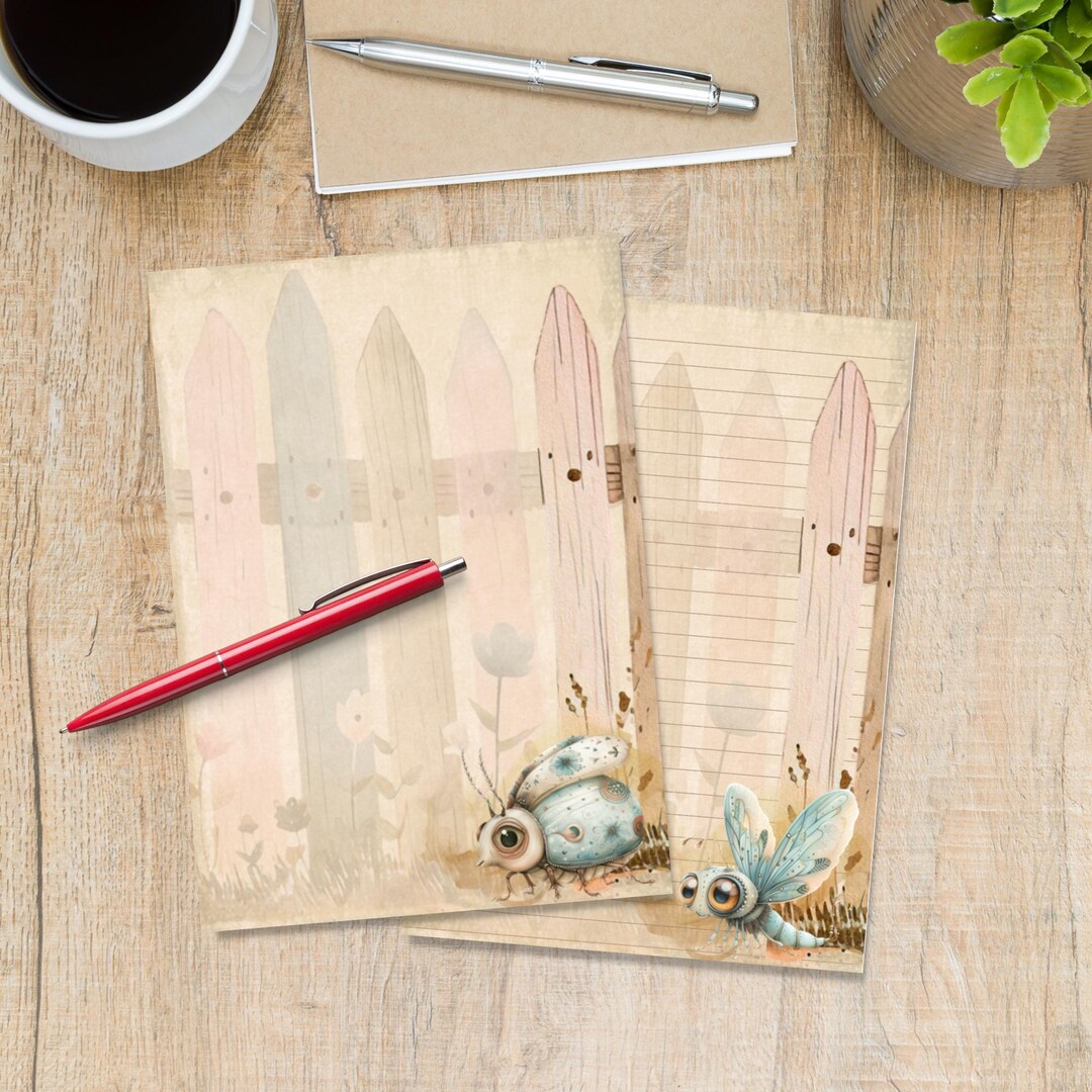 Bugs Writing Paper, Pen Pal Supplies, Stationery A5 Letter Writing ...