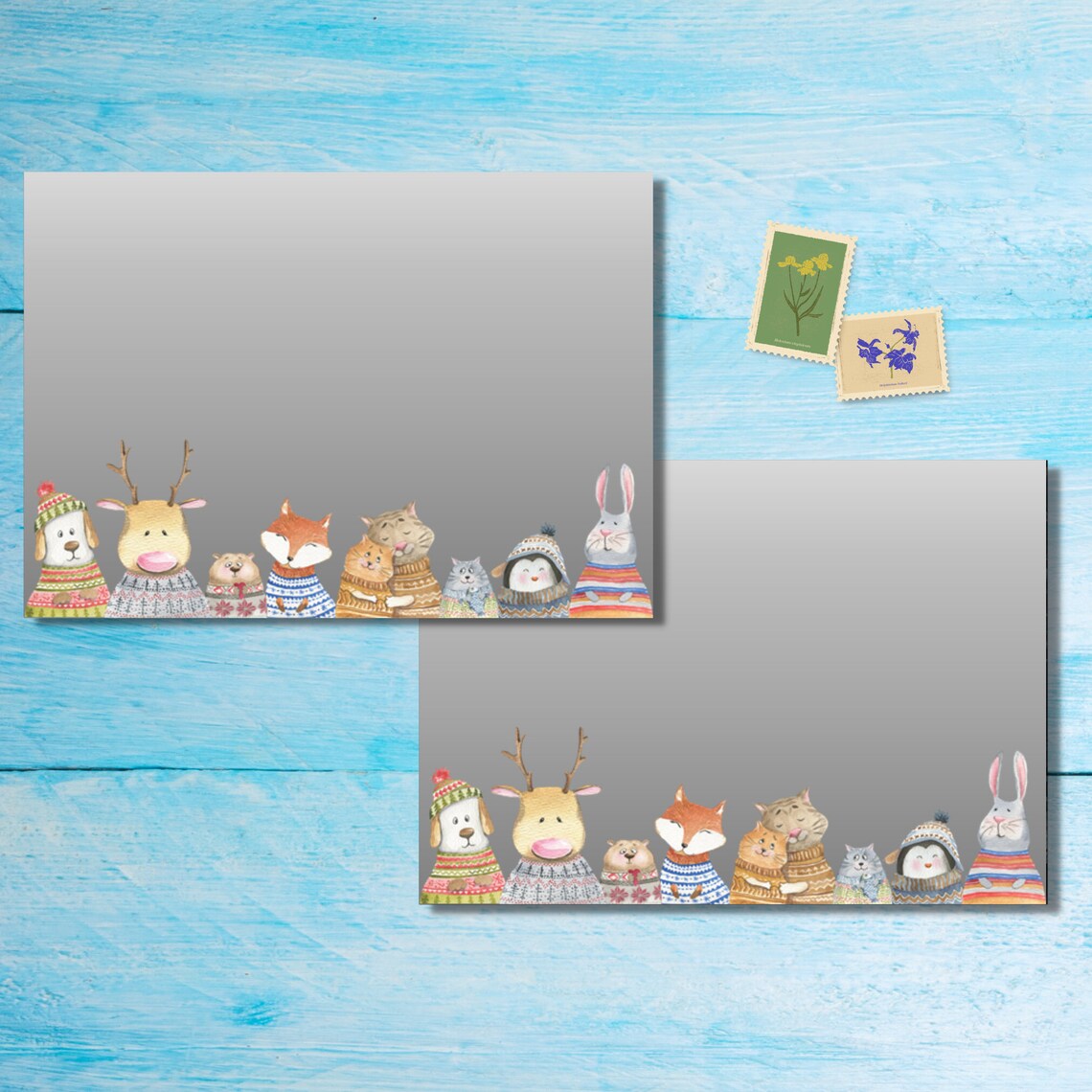 Sweater Weather Set, A5 Writing Sheets and Matching Envelopes, Unlined ...