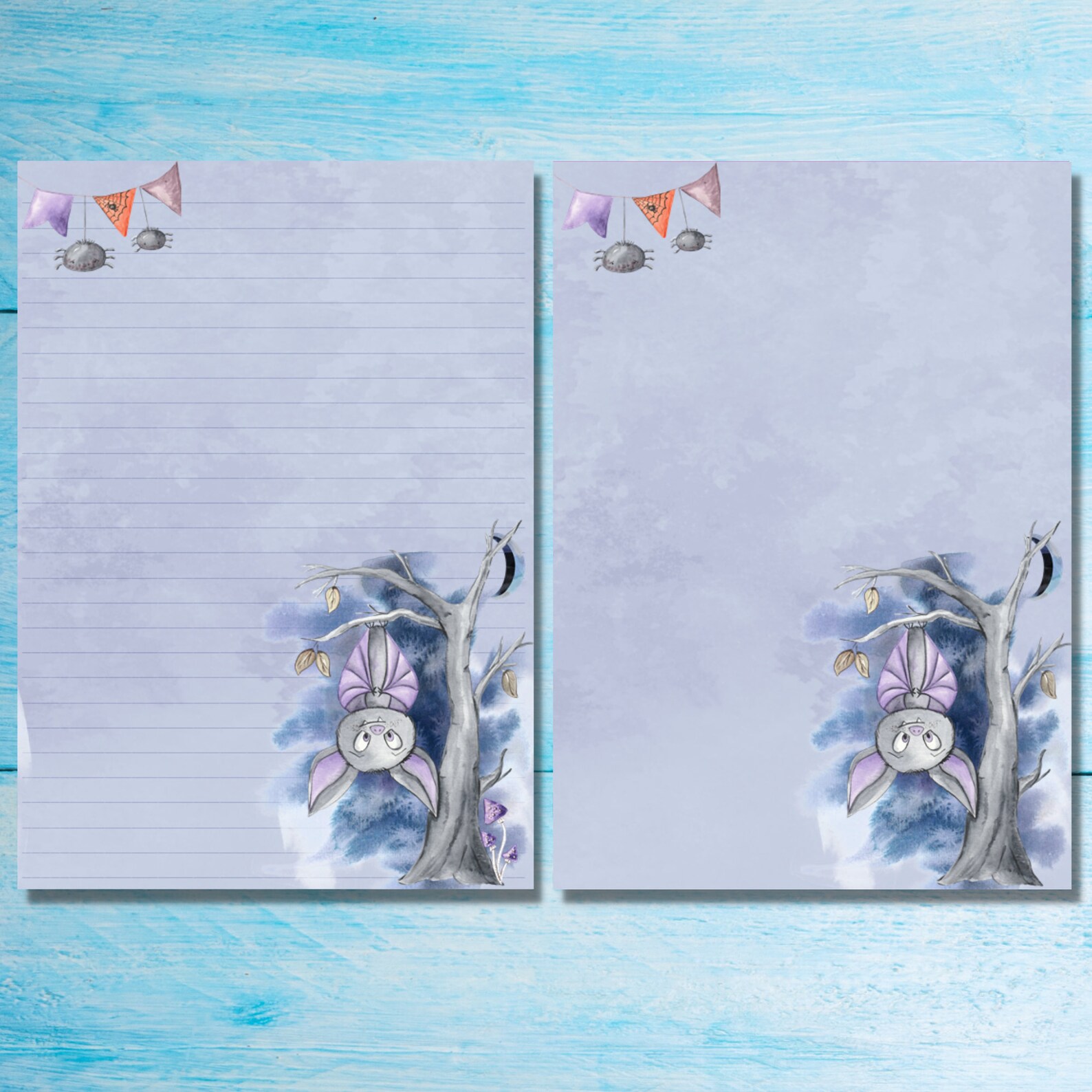 Midnight Bat A5 Letter Writing Paper, Pen Pal Supplies, Stationery ...