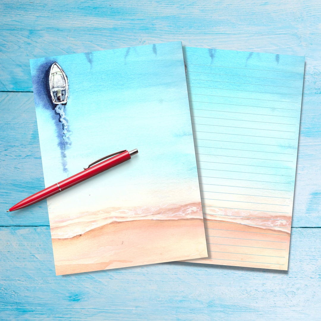 Sail Away A5 Letter Writing Paper, Pen Pal Supplies, Stationery Lined ...