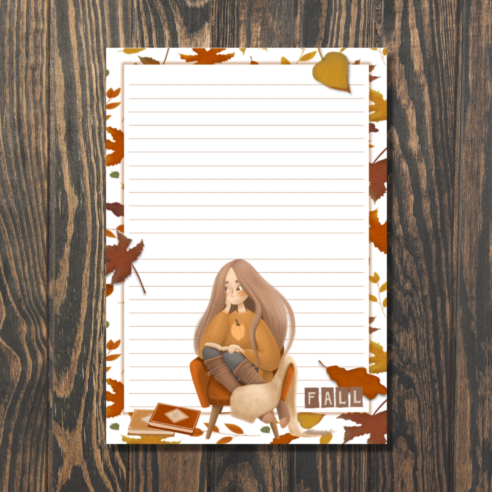 Cozy Fall Stationery Letter Sheets Penpal Supplies Kit A5 - Etsy