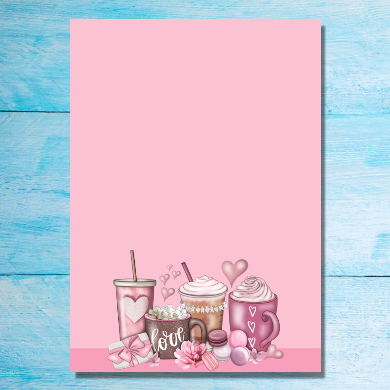 Love Coffee A5 Letter Writing Paper, Pen Pal Supplies, Stationery Lined ...