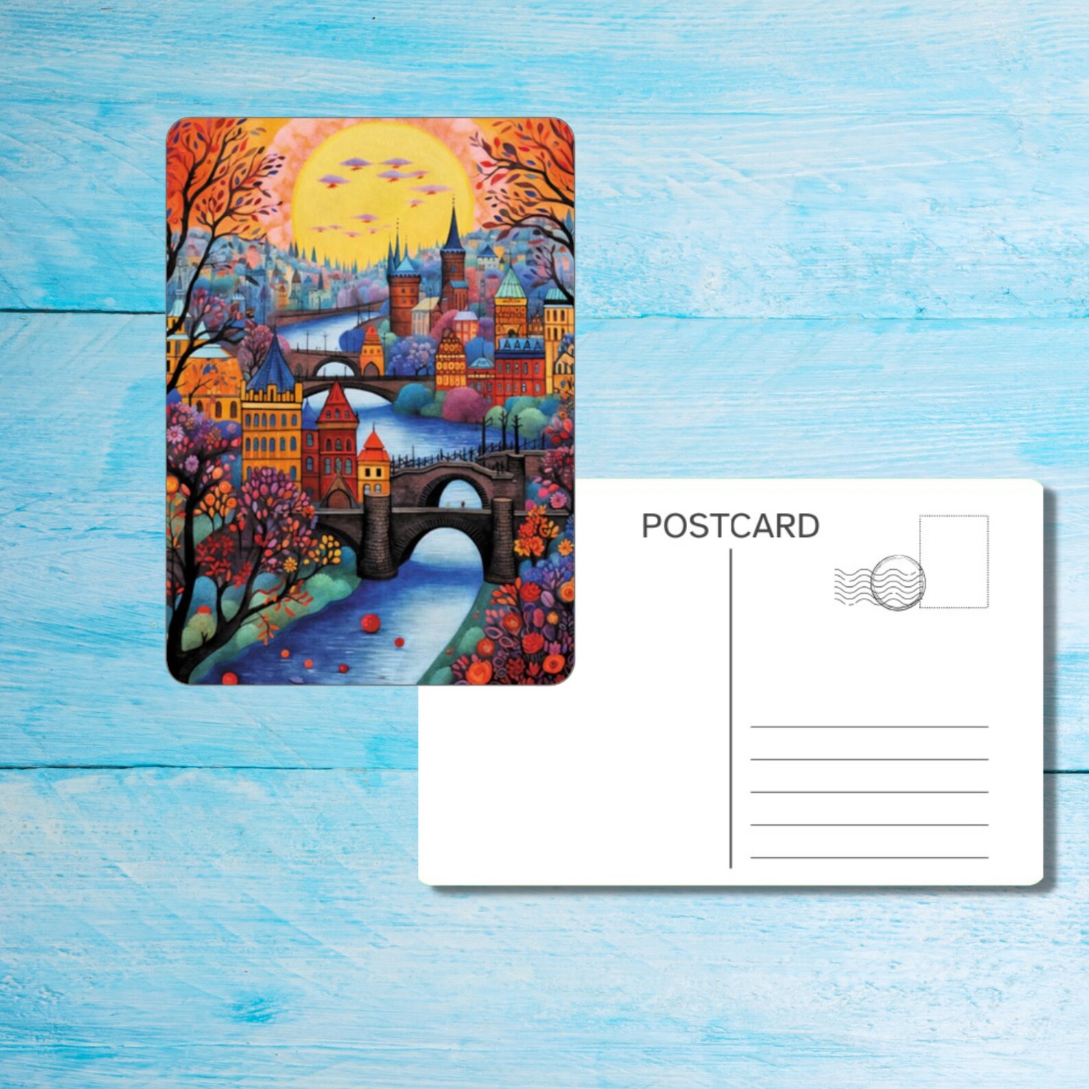 Prague-world Cities Postcard, A6 Size Postcard With Rounded Corners ...