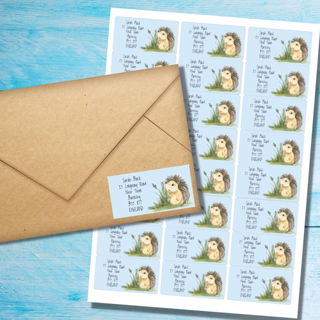 Heidi Hedgehog Self Adhesive Return Address Labels, 24 Labels per Sheet ...