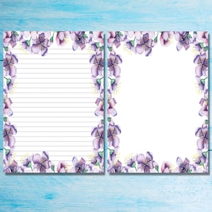 Spring Flowers Border A5 Letter Writing Paper, Penpal Supplies ...