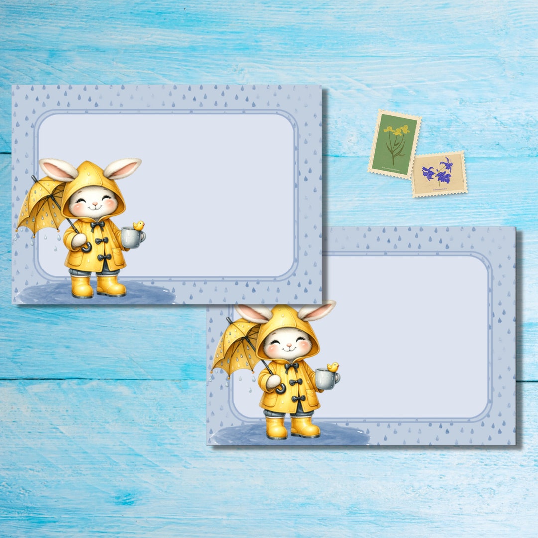 Puddles Envelopes Pack of 5 or 10, Happy Mail Envelopes for Pen Pals ...