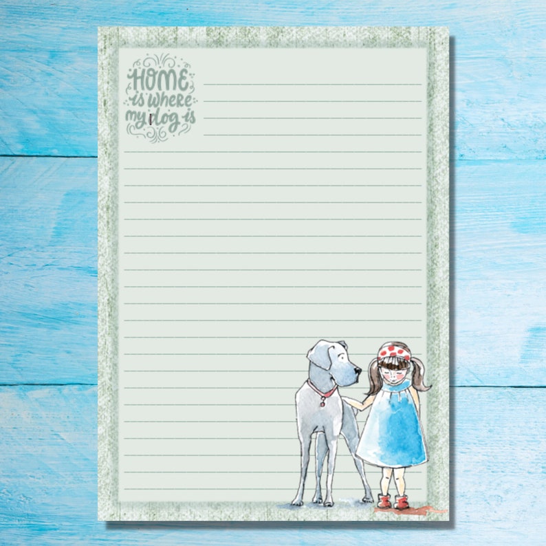 Dog Hugs A5 Letter Writing Paper, Penpal Supplies, Stationery Sheets ...