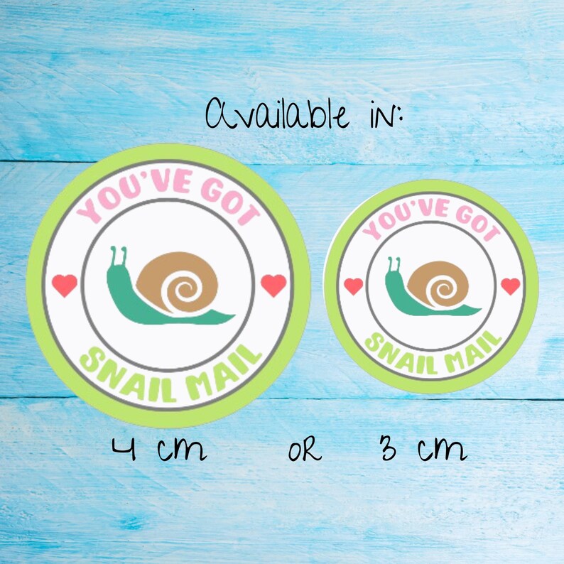 Youve Got Snail Mail Stickers Pack, Cute Individually Cut Round Matte ...