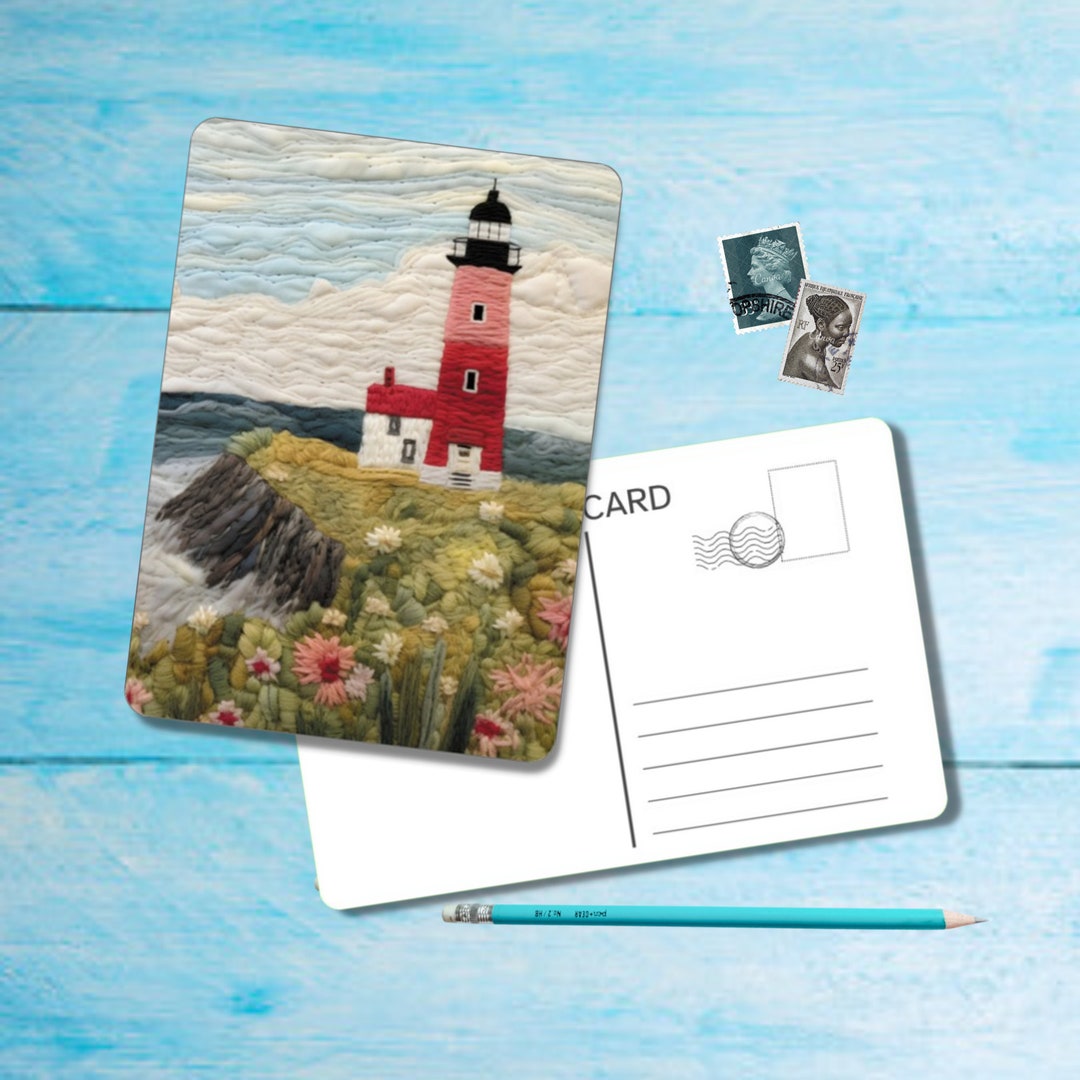 Lighthouse Postcard no.4, A6 Size Postcard With Rounded Corners ...