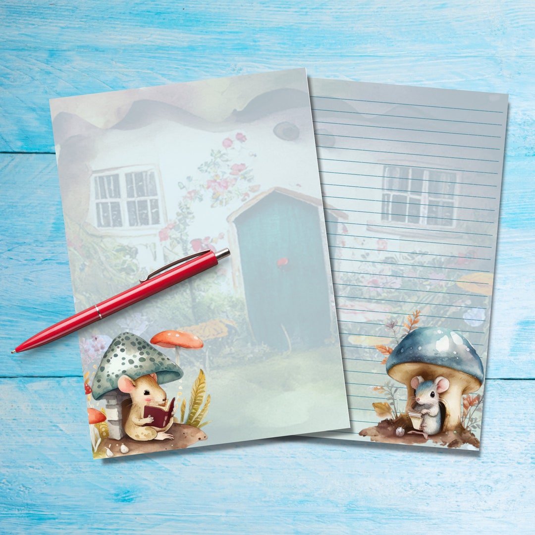 Garden Mice A5 Letter Writing Paper, Pen Pal Supplies, Stationery Lined ...