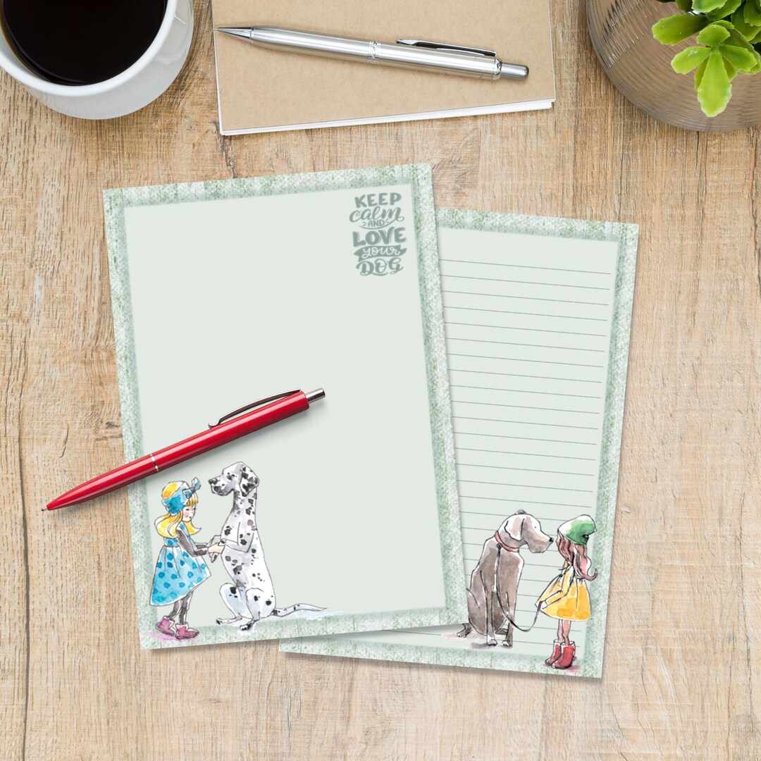 Dog Hugs A5 Letter Writing Paper, Penpal Supplies, Stationery Sheets ...