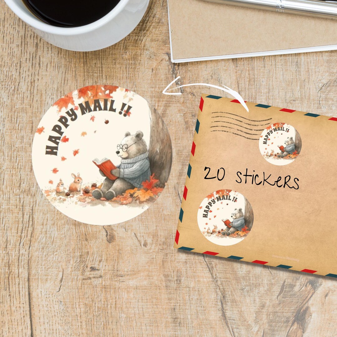 Bears Storytime Stickers Pack, Cute Individually Cut Round Matte Happy ...