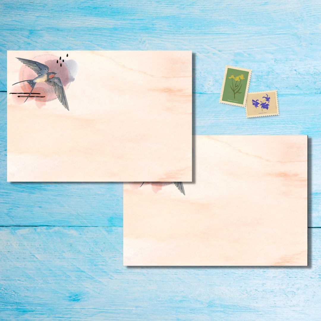 Swallows Envelopes Pack of 5 or 10, Happy Mail Envelopes for Pen Pals ...