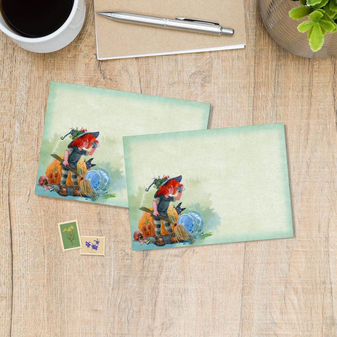 Angry Witch Envelopes Pack of 5 or 10, Happy Mail Envelopes for Pen ...