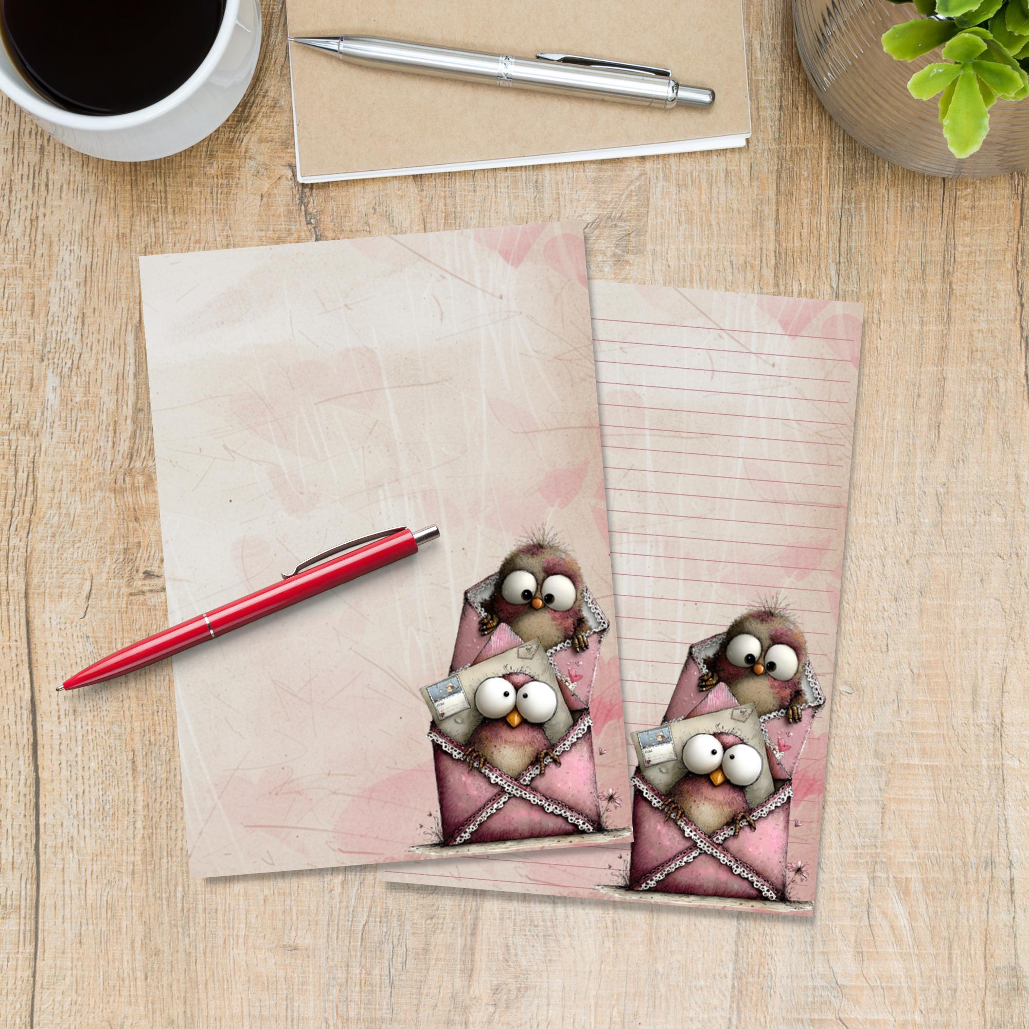 Postal Hugs Letter Writing Kit, Matching Pen Pal Stationery Mail Set ...