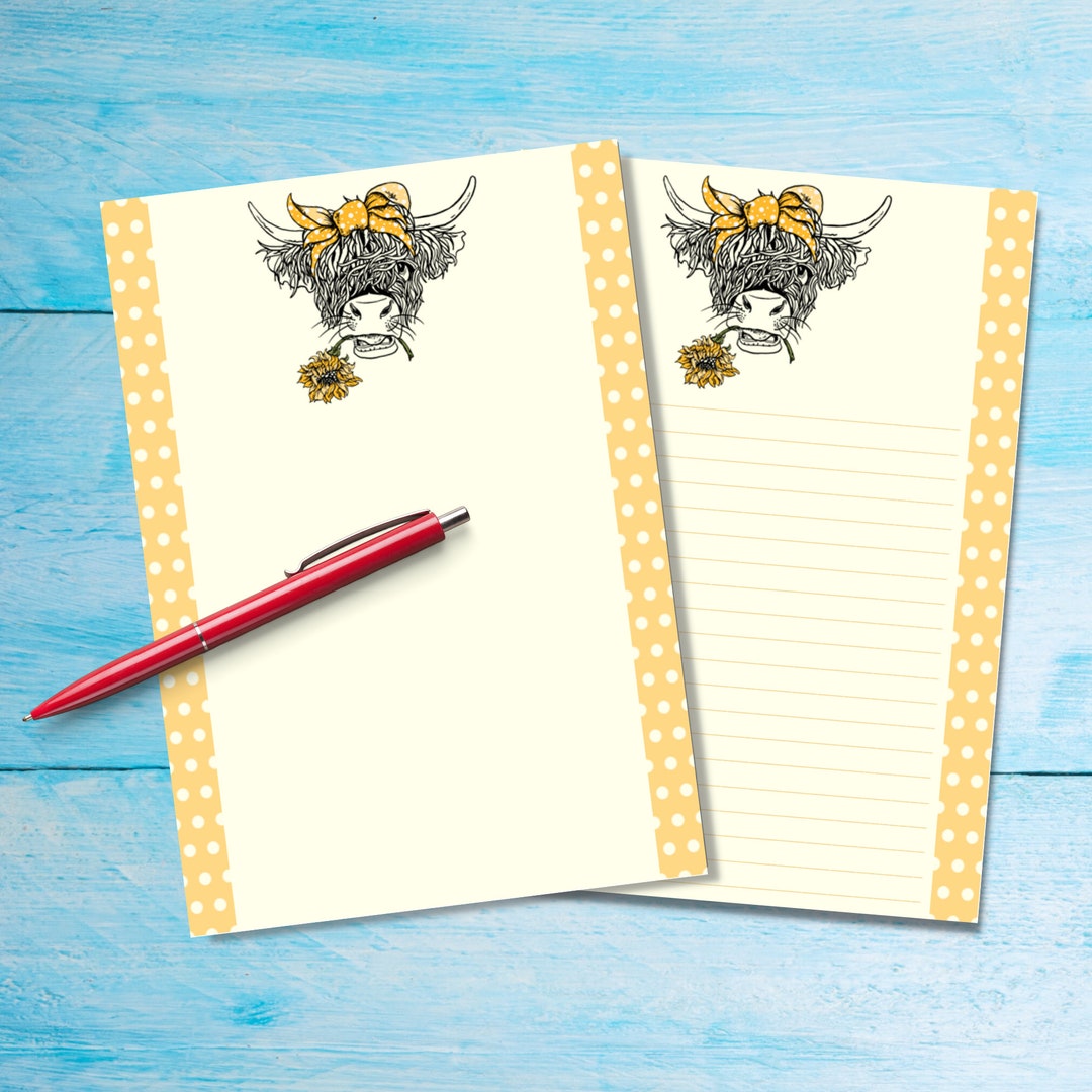Longhorn A5 Letter Writing Paper, Pen Pal Supplies, Stationery Letter ...