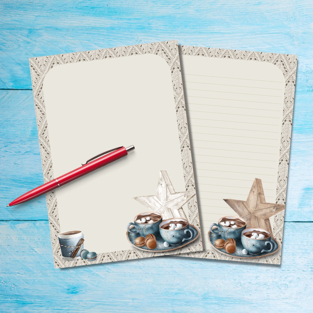 Cozy Winter A5 Letter Writing Paper, Pen Pal Supplies, Stationery Lined ...