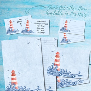 Lighthouse A5 Letter Writing Stationery Set, Cute Penpal Supplies ...