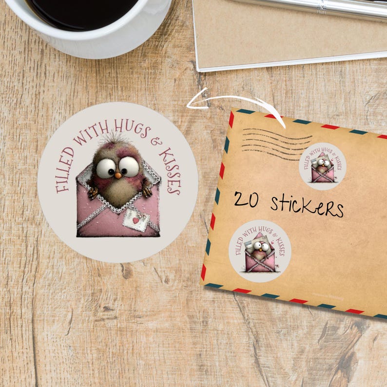 Postal Hugs Letter Writing Kit, Matching Pen Pal Stationery Mail Set ...