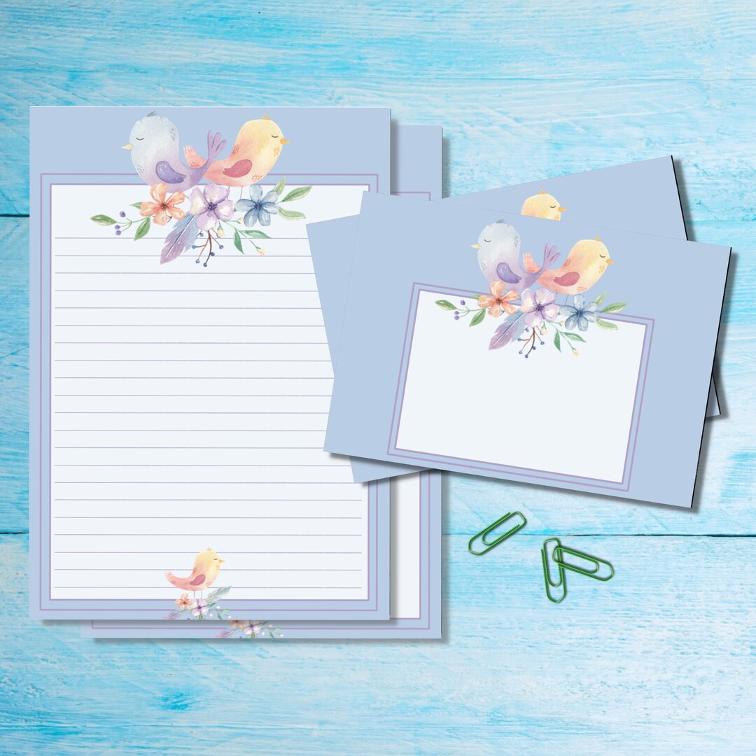 Spring Birds A5 Letter Writing Stationery Set, Cute Penpal Supplies ...
