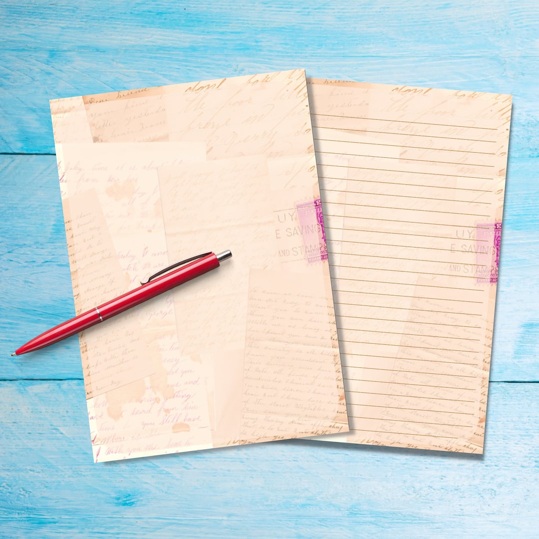 Vintage Letters A5 Letter Writing Paper, Pen Pal Supplies, Stationery ...