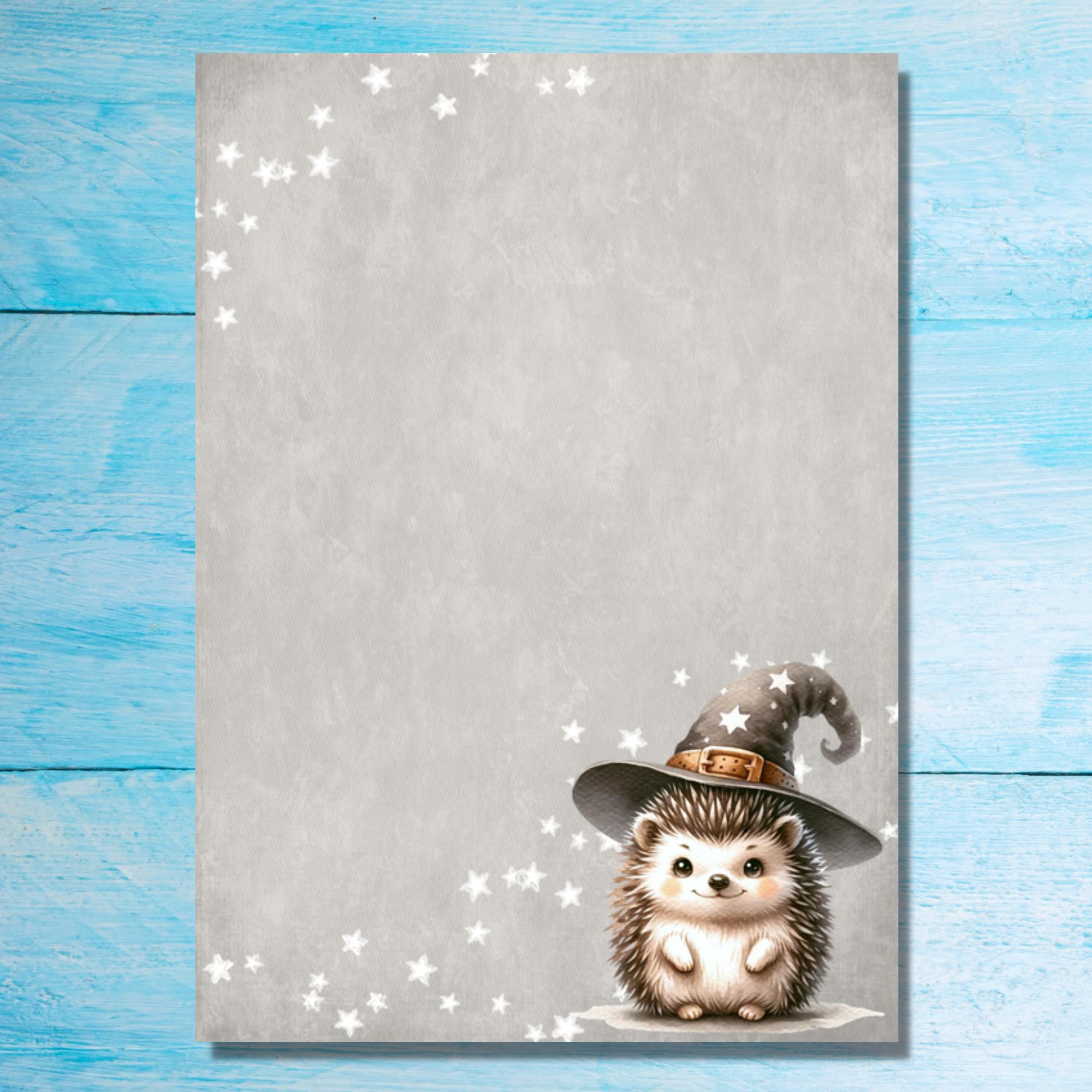 Magical Hedgehog A5 Letter Writing Paper, Pen Pal Supplies, Stationery ...