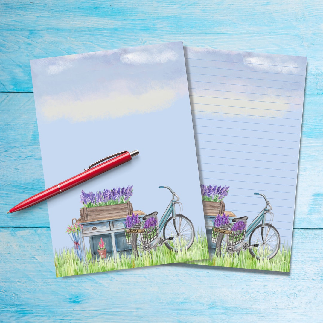 Spring Garden A5 Letter Writing Paper, Penpal Stationery Supplies Lined ...