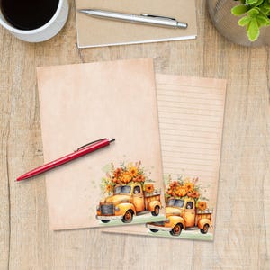 Autumn Truck A5 Letter Writing Paper, Pen Pal Supplies, Stationery ...