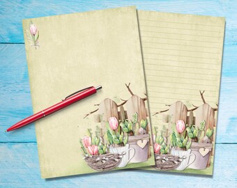 Cherry Blossom Border A5 Letter Writing Paper, Pen Pal Supplies ...