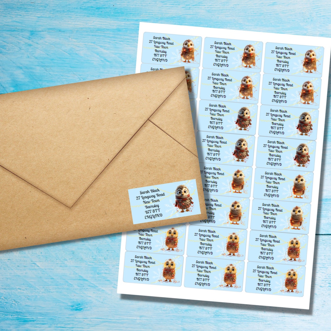 Fairy Lights Self Adhesive Return Address Labels, 24 Labels per Sheet ...