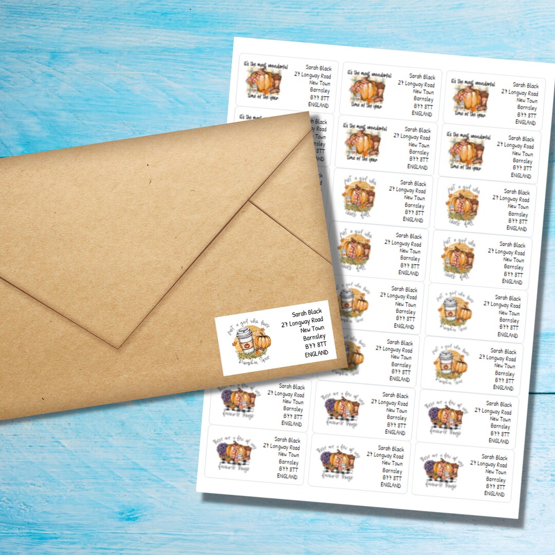 Welcome Fall Adhesive Return Address Labels, 24 Labels per Sheet, 63.5 ...