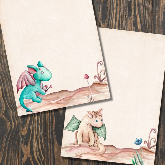 Dragons A5 Letter Writing Paper Pen Pal Supplies Stationery | Etsy