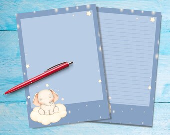 Elephant Briefpapier - Etsy