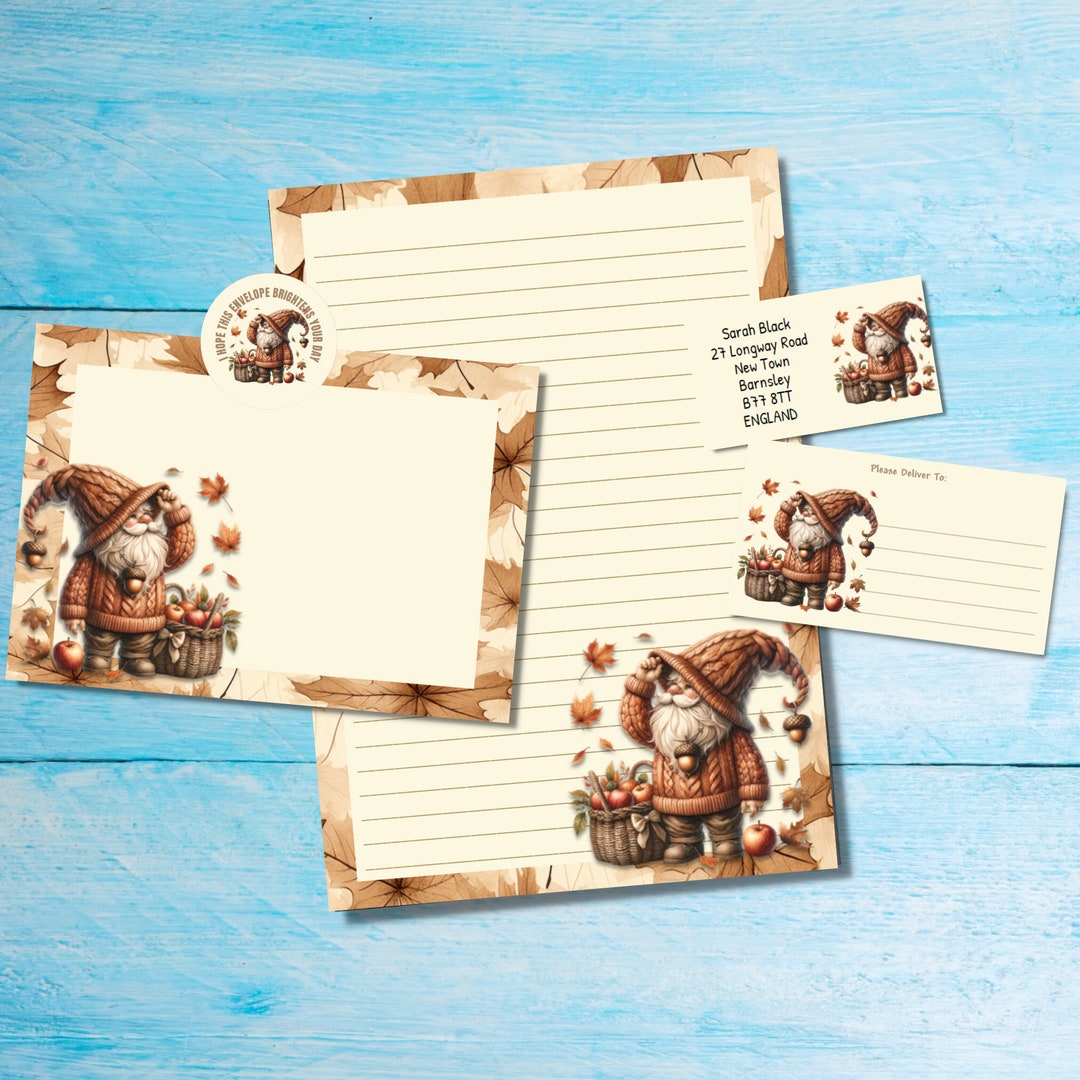 Falling Leaves Penpal / Snail Mail Letter Kit, A5 Writing Paper ...
