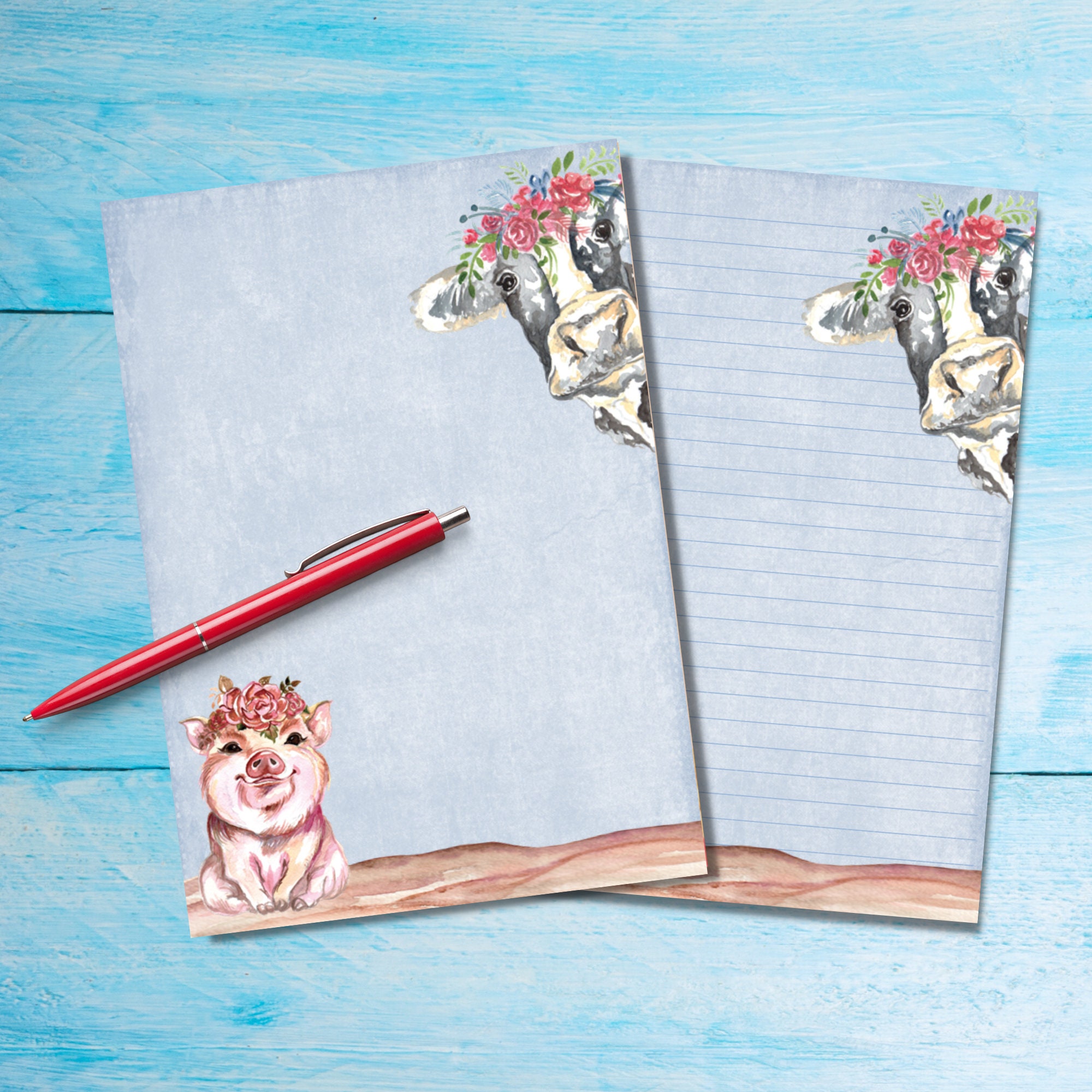 Farm Life Stationery Letter Sheets Penpal Supplies A5 Letter - Etsy