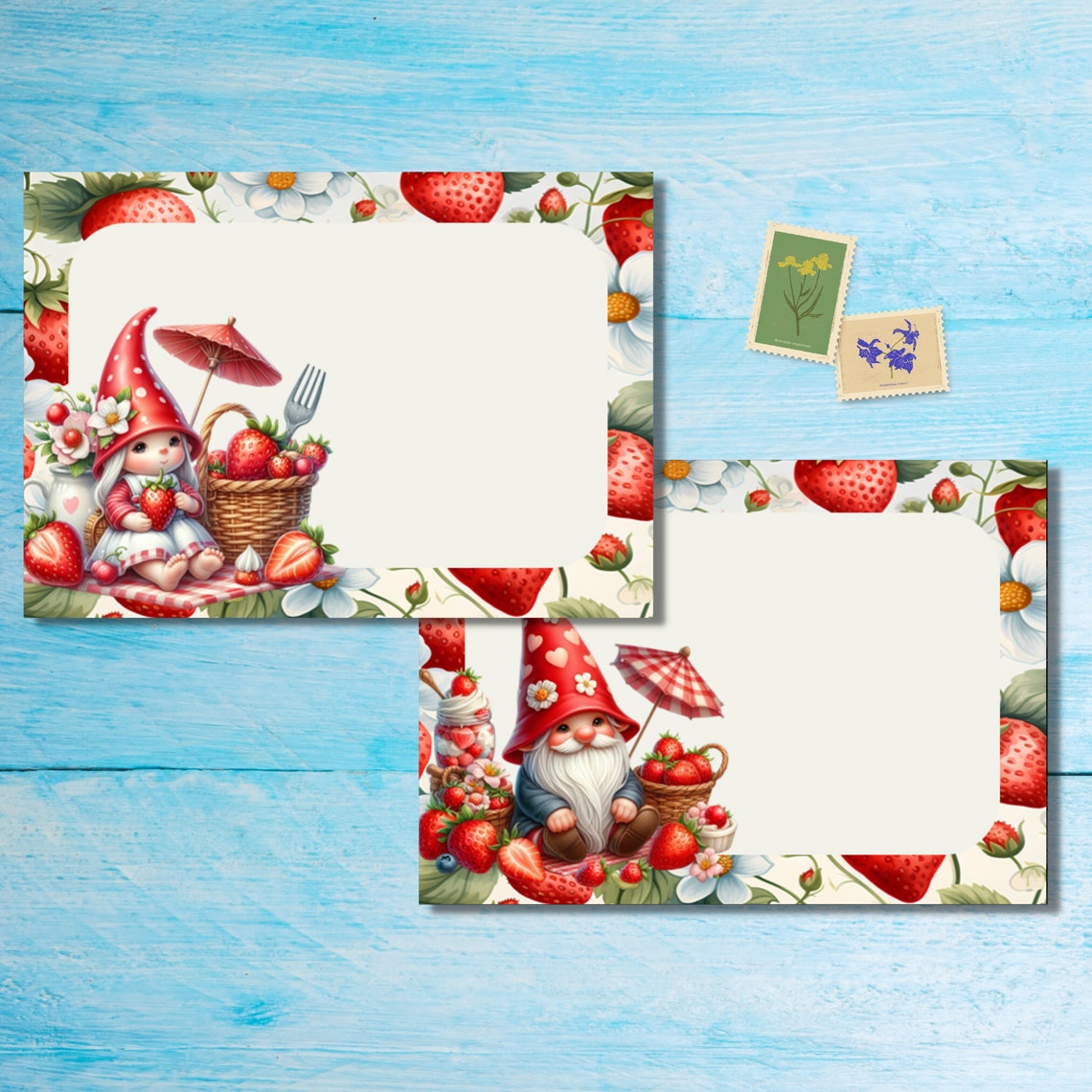 Strawberry Picnic Penpal / Snail Mail Letter Kit, A5 Writing Paper ...