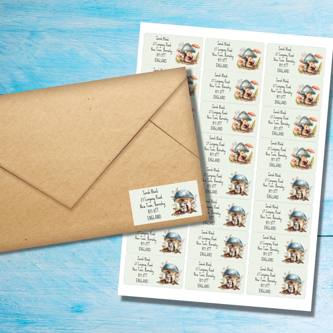Garden Mice Self Adhesive Return Address Labels, 24 Labels per Sheet ...