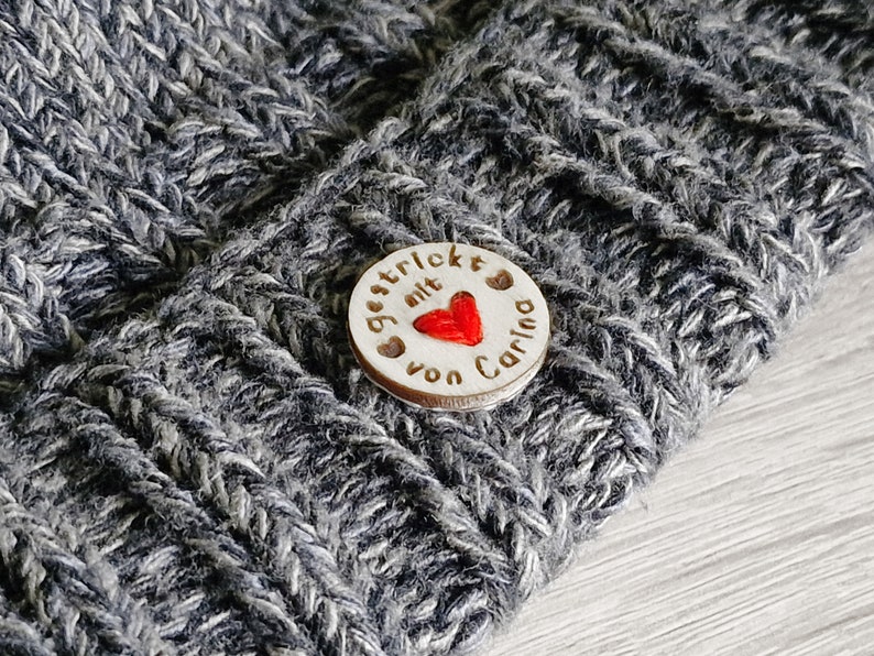 10 Wooden Buttons With Heart for Hats and Knitted Items / Cute Hat ...
