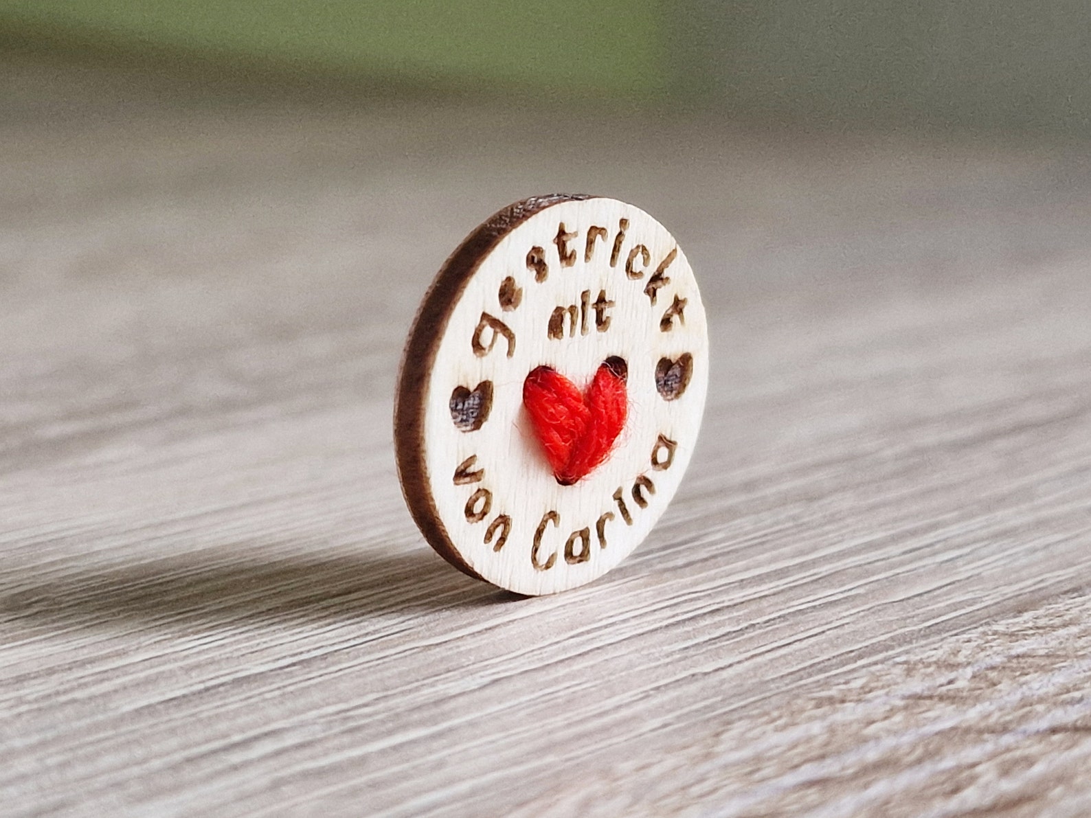 10 Wooden Buttons With Heart for Hats and Knitted Items / Cute Hat ...