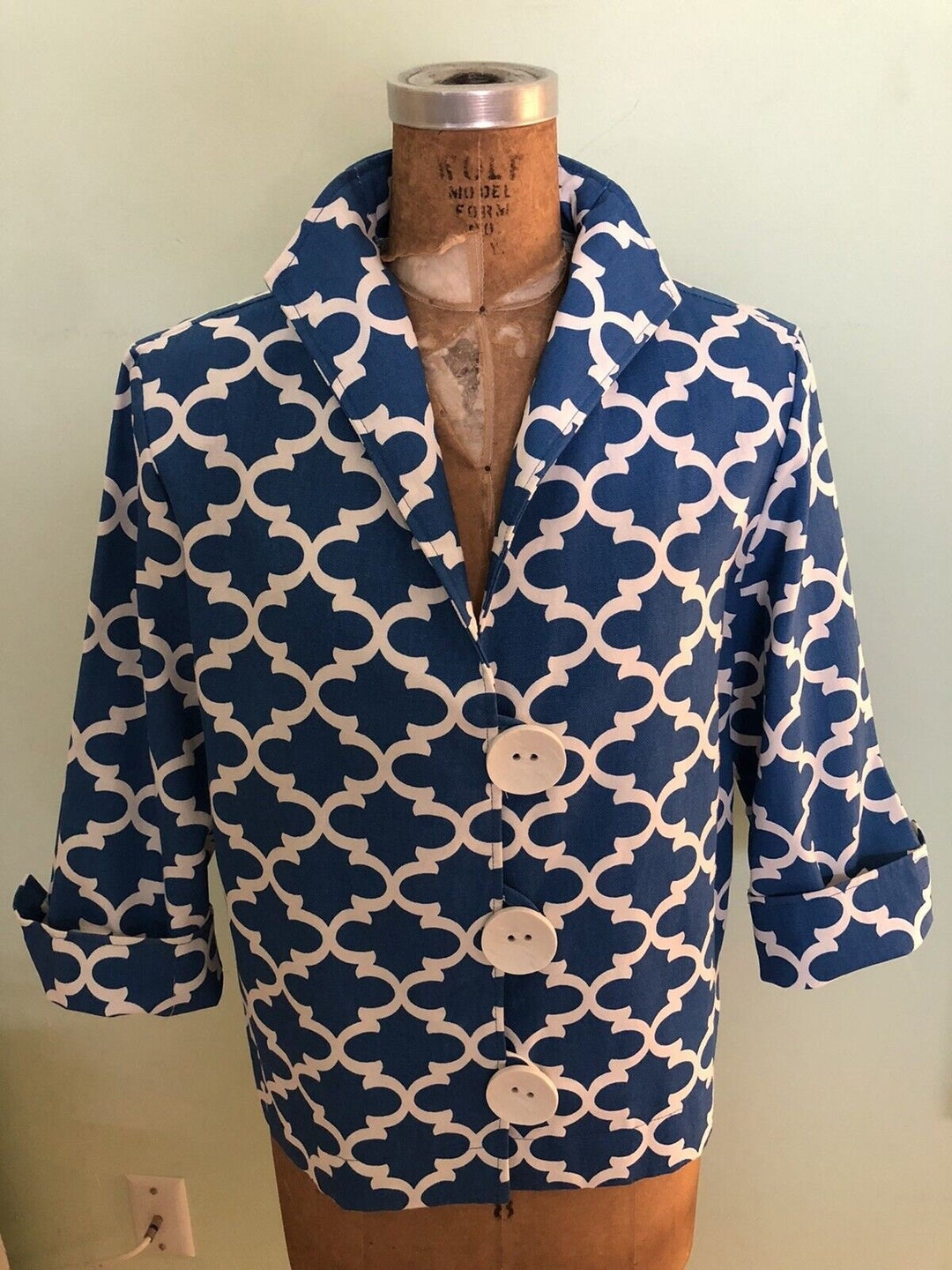 Vintage PAINTED PONY JACKET Womens Blue/white Cotton Size M - Etsy