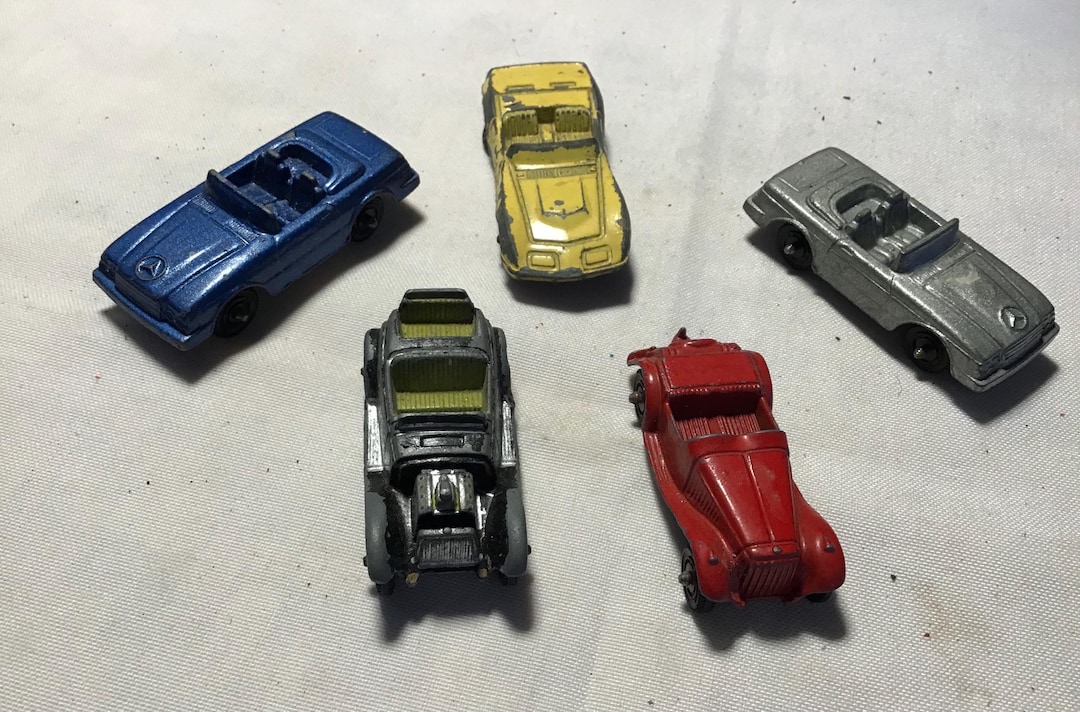 Lot of 5 TOOTSIETOY MIDGET Series M G Mercedes Benz, Corvette, Rare ...